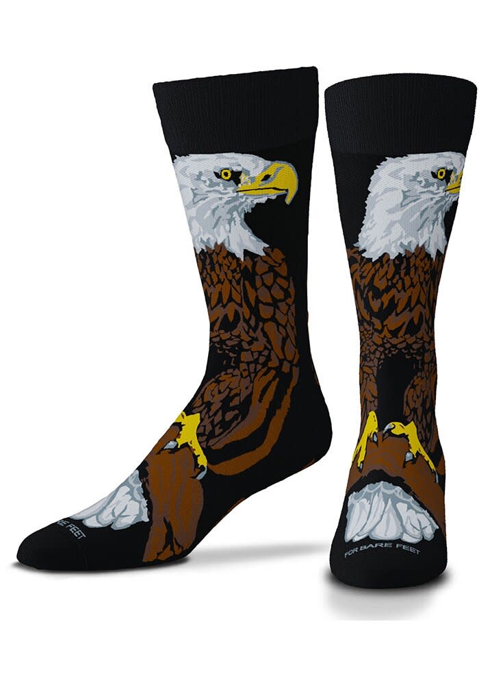 Local Gear Realistic Eagle Mens Dress Socks - BLACK