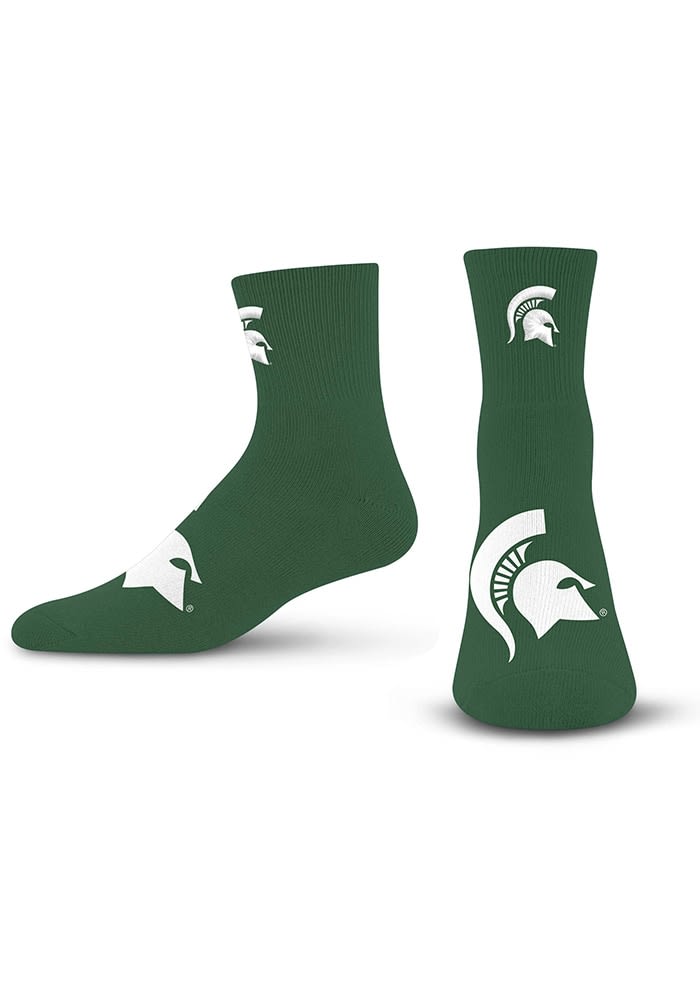 GREEN Big Teams Michigan State Spartans Mens Quarter Socks - 90293875