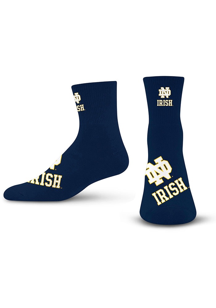 Notre Dame Fighting Irish NAVY Big Teams Mens Quarter Socks - 90293879