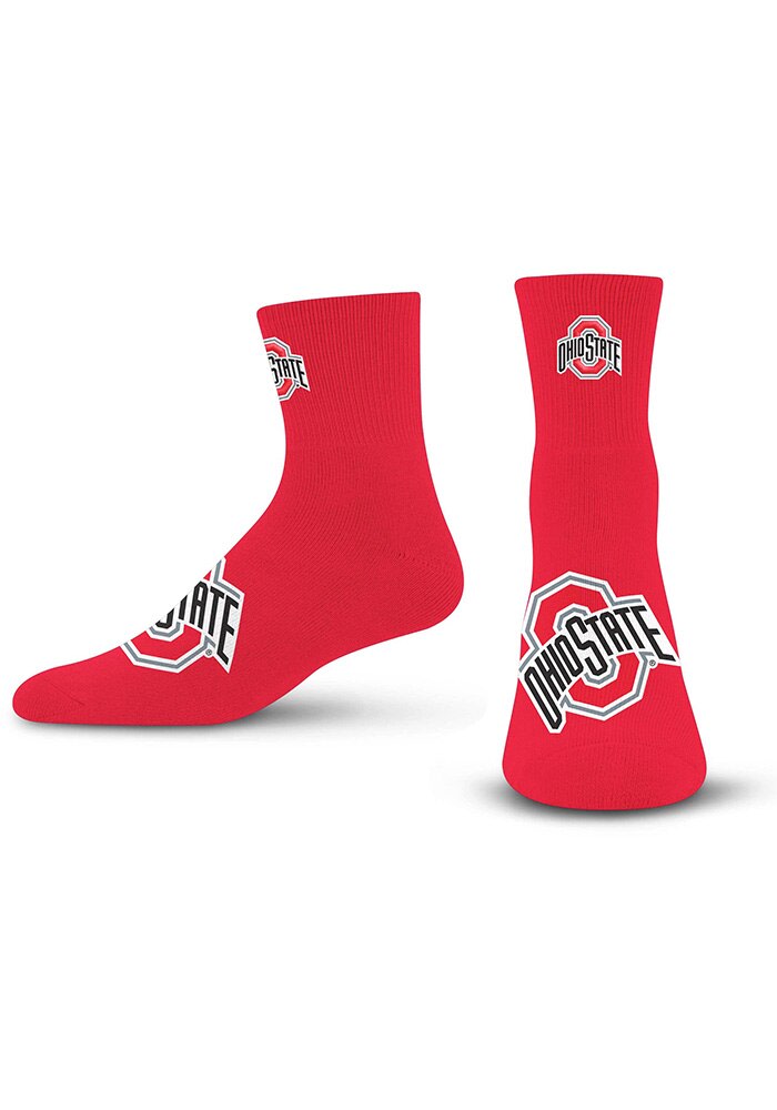 Red Big Teams Ohio State Buckeyes Mens Quarter Socks - 90293880