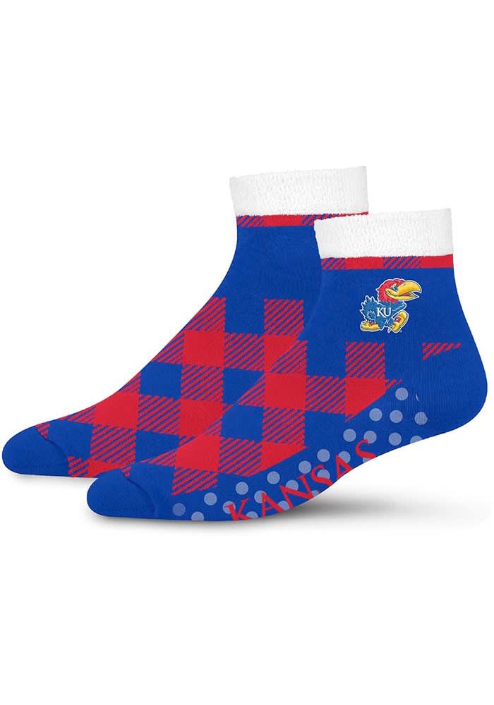 Kansas Jayhawks Blue Cozy Buff Womens Quarter Socks - 90293967