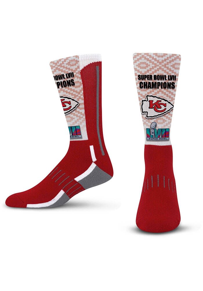 Kansas City Chiefs RED Champs 2022 Youth Crew Socks - 90294092