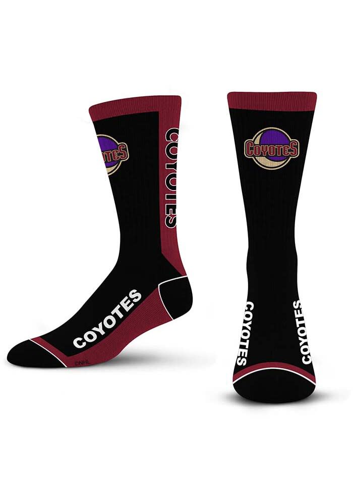 Arizona Coyotes BLACK MVP Mens Crew Socks - 90294155