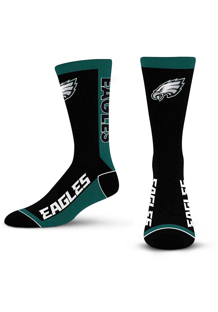Philadelphia Eagles BLACK MVP Mens Crew Socks - 90294210