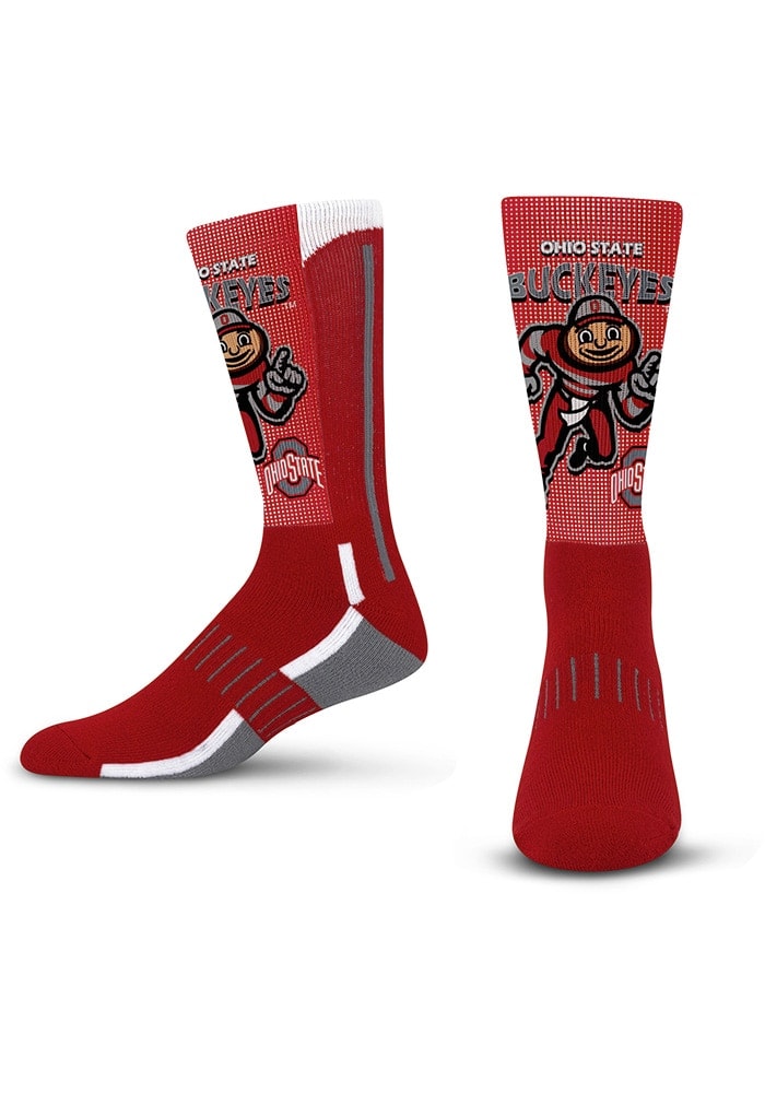 SCARLET Mascot Fever Ohio State Buckeyes Mens Crew Socks - 90294353