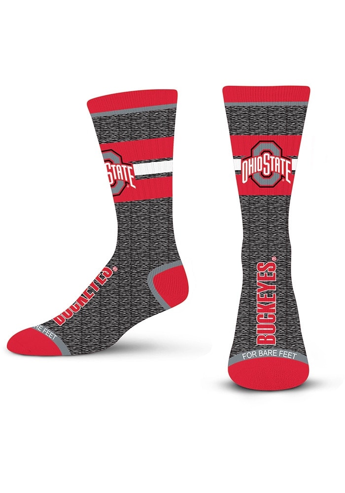 SCARLET 504 Mar Spotlight Ohio State Buckeyes Mens Crew Socks - 90295331