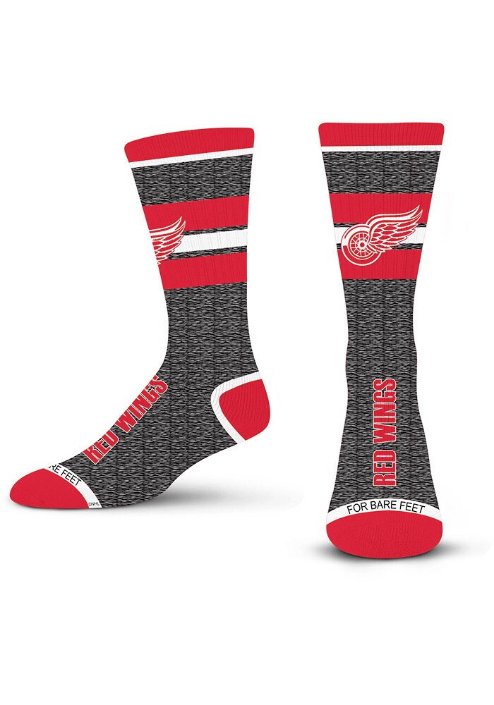 Detroit Red Wings 504 Mar Spotlight Mens Crew Socks - RED