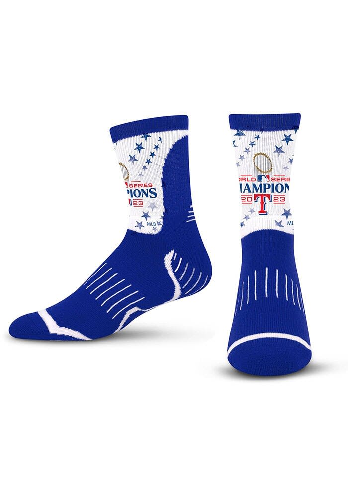 Texas Rangers 2023 World Series Champs Mens Quarter Socks
