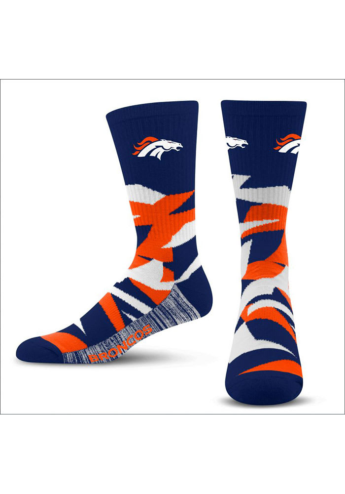 Denver Broncos ORANGE Breakout Mens Crew Socks - 90295560