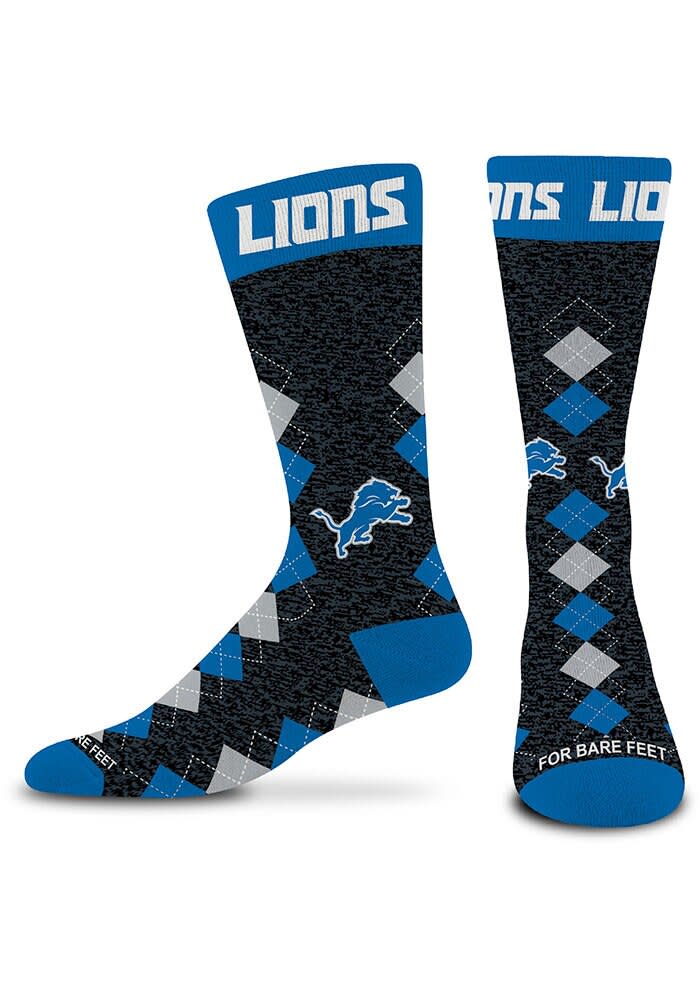 Detroit Lions BLUE Fan Nation RMC Mens Argyle Socks - 90295638