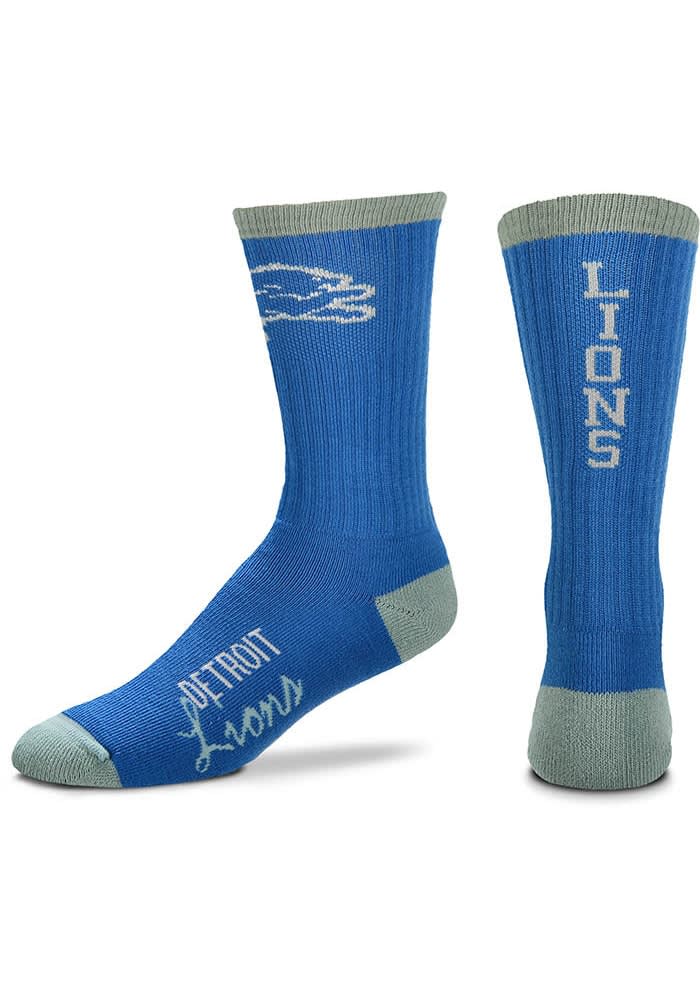 Detroit Lions BLUE Old Skool Mens Crew Socks - 90295670