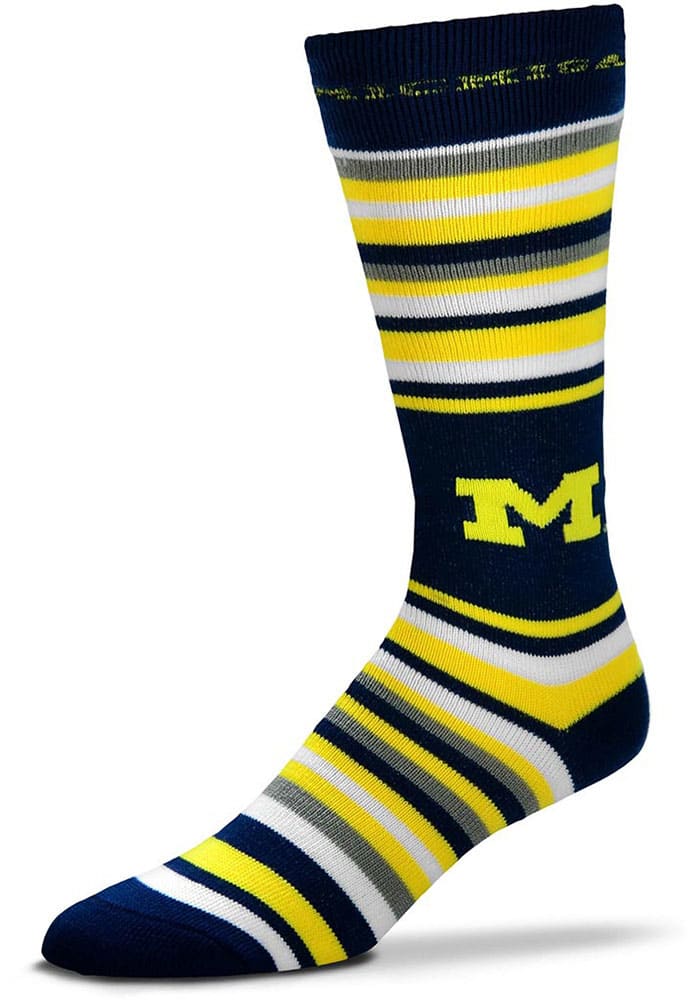 Michigan Wolverines BLUE The Boss Mens Dress Socks - 90295741
