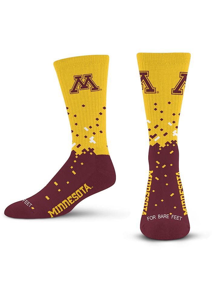 Red Spray Zone Minnesota Golden Gophers Mens Crew Socks - 90295801
