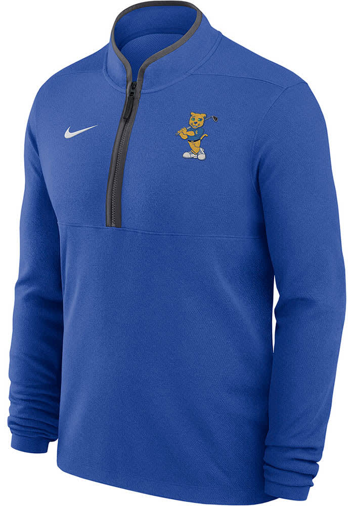 Nike Mens BLUE Pitt Panthers Golf Roc Victory Long Sleeve Qtr Zip ...