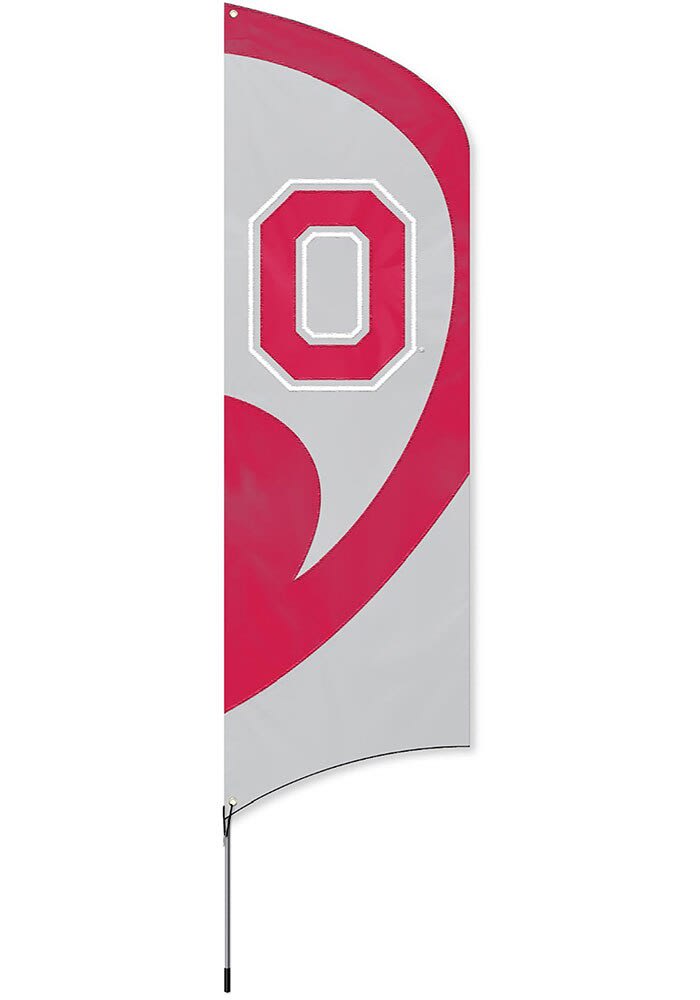 Ohio State Buckeyes Red 8.5x2.5 Tall Team Flag