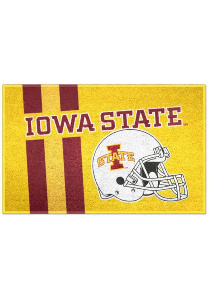 Iowa State Cyclones Helmet Logo Interior Rug GOLD - 90836387