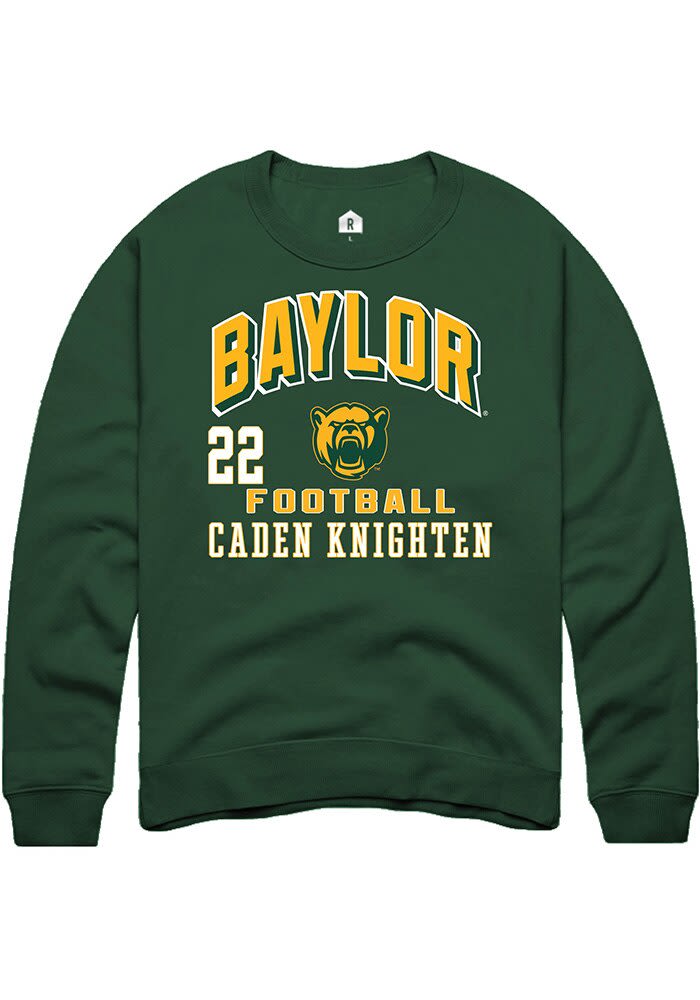 Caden Knighten Mens GREEN Baylor Bears Football NIL Arch Logo Player ...