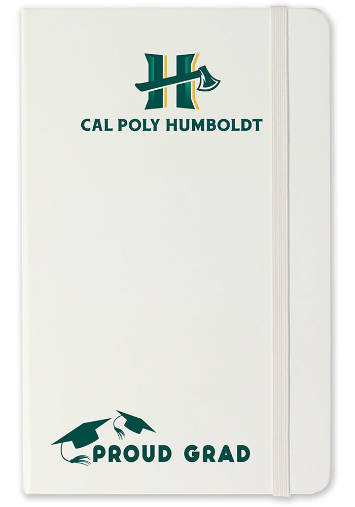 Cal Poly Humboldt Lumberjacks White Proud Grad team logo Notebook and ...