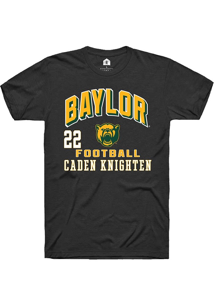 Caden Knighten Baylor Bears BLACK Football NIL Arch Logo Short Sleeve ...