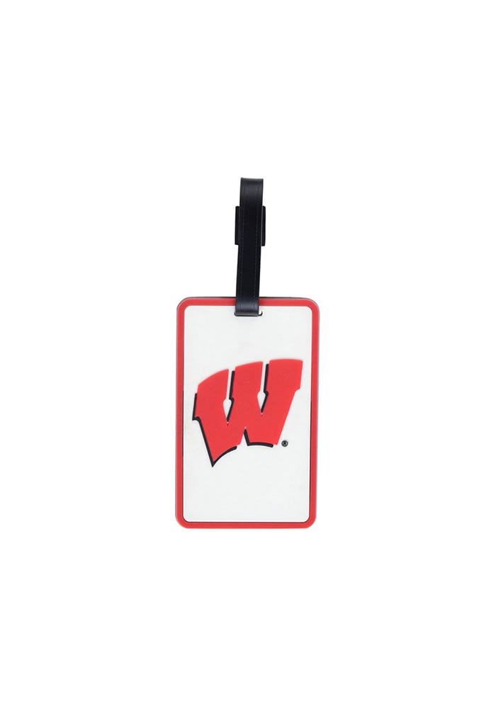 Wisconsin Badgers Red Rubber Luggage Tag - 9121207