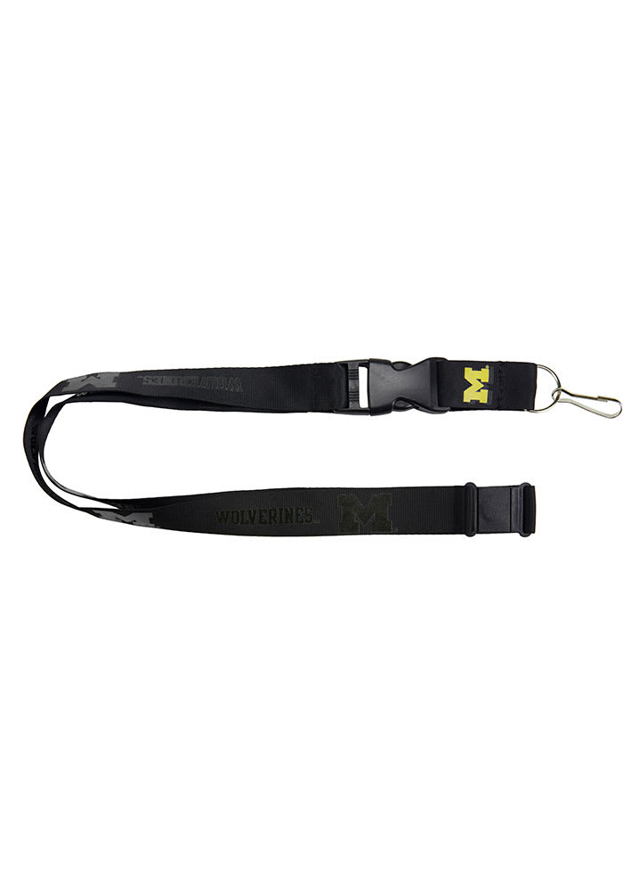 BLACK Michigan Wolverines Black Lanyard - 9122290