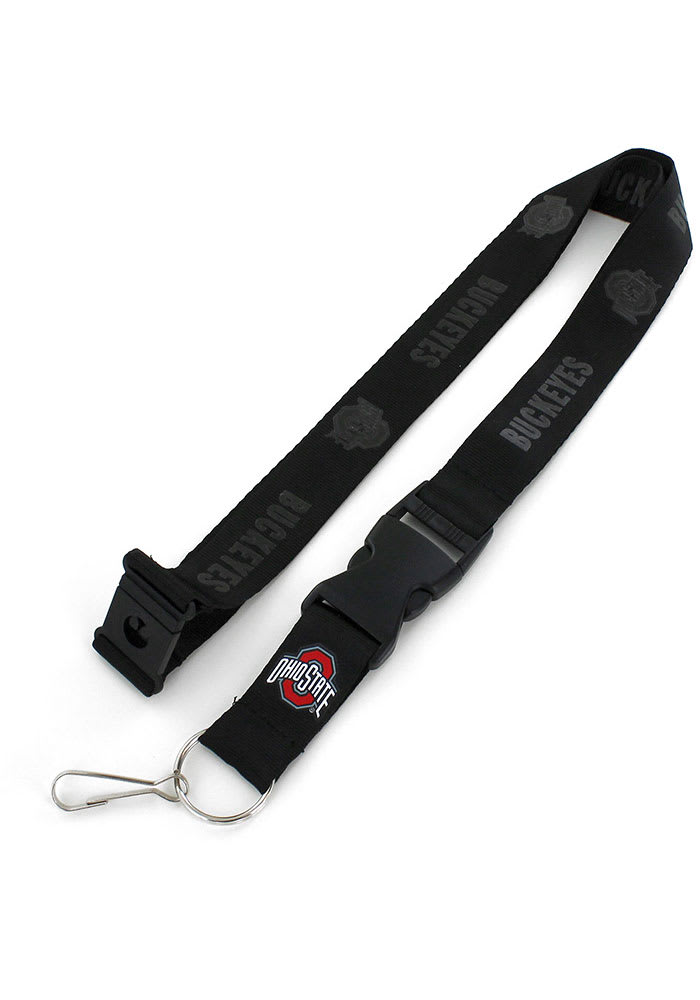 Ohio State Buckeyes BLACK Black Design Lanyard - 9122291