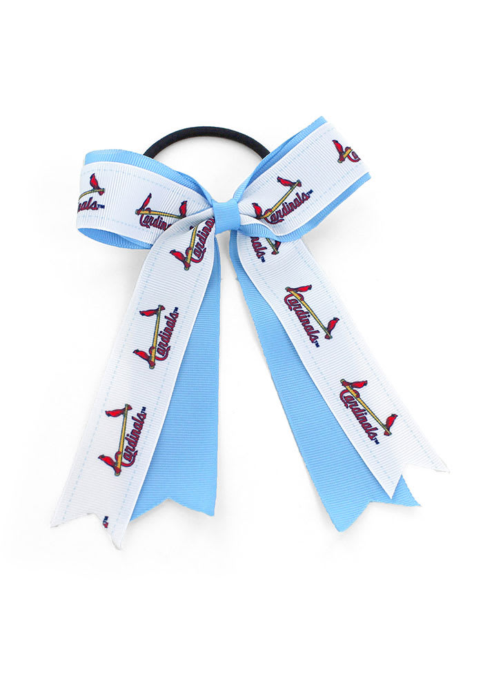 St Louis Cardinals Red Bow Ponytail Holder Kids Hair Ribbons - 9122635
