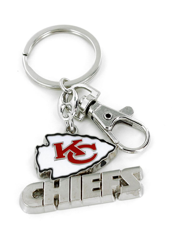 Kansas City Chiefs SILVER Heavyweight Silver Keychain - 9122642