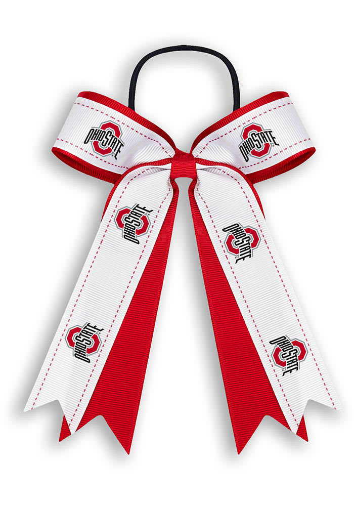 Ohio State Buckeyes RED Bow Kids Hair Ribbons - 9122654