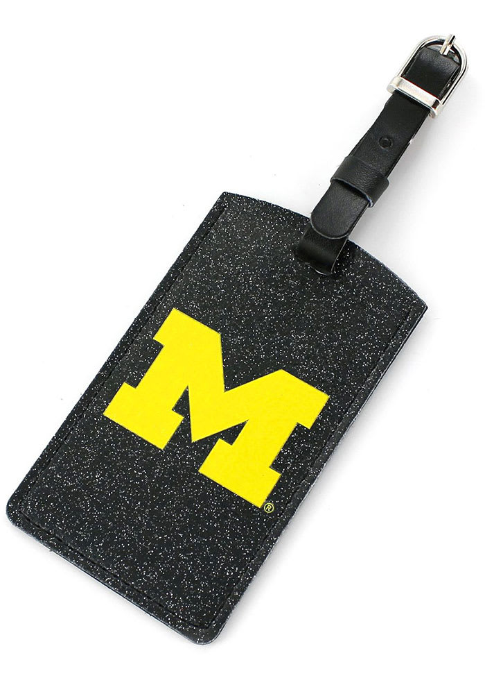 Michigan Wolverines BLUE Glitter Luggage Tag - 9122903