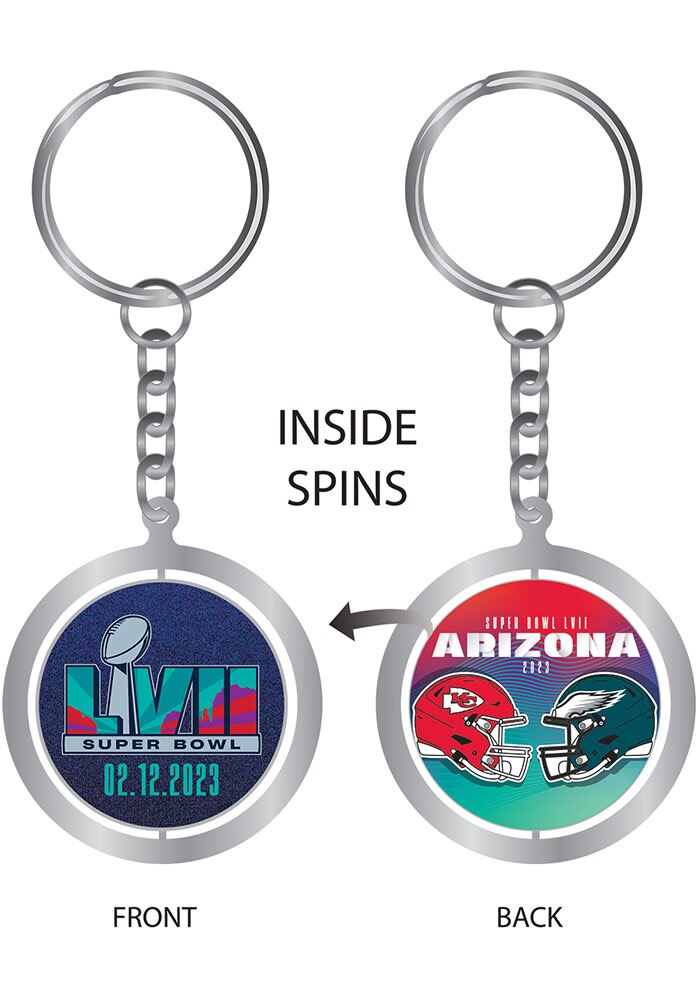 Kansas City Chiefs SILVER 2022 SB Dueling Keychain - 9122983