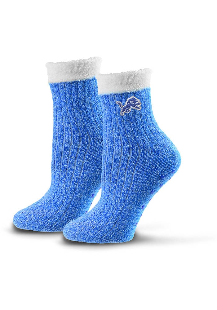 Detroit Lions BLUE Glisten Womens Quarter Socks - 9124529