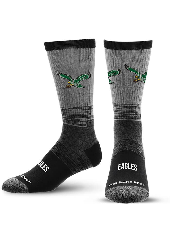 Philadelphia Eagles GREEN Team Tonal Retro Mens Crew Socks - 9125135