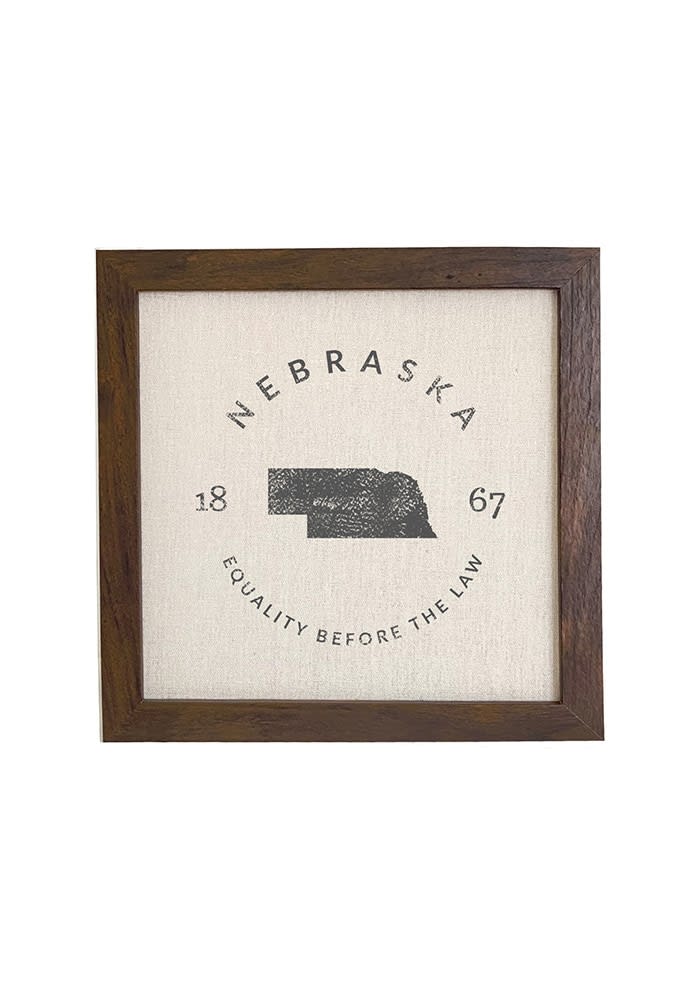 Nebraska Badge Motto Sign BROWN - 9150007
