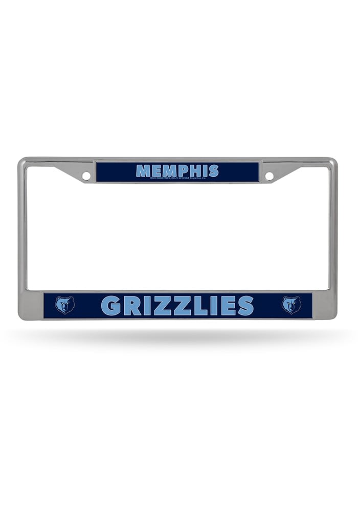 Memphis Grizzlies License Plate Frame - Memphis Grizzlies SILVER Decal ...