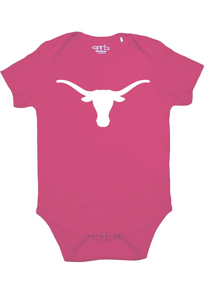 Texas Longhorns PINK Baby Otis Romper - 91973267
