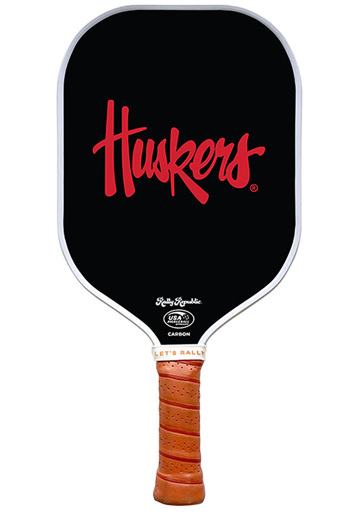 BLACK Nebraska Cornhuskers Word Mark Pickleball Paddles - 9210017