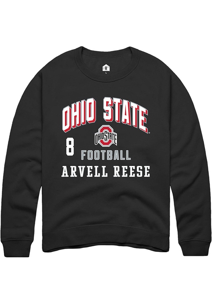 Arvell Reese Ohio State Buckeyes Mens BLACK Football NIL Arch Logo ...