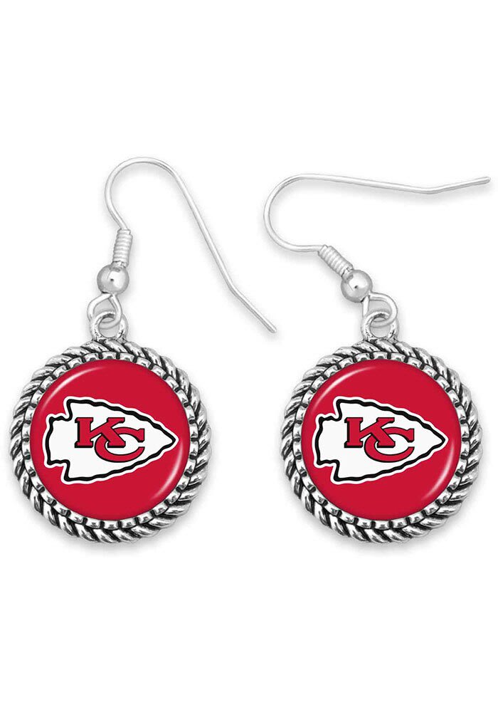 Kansas City Chiefs SILVER Olivia Womens Earrings - 92410230