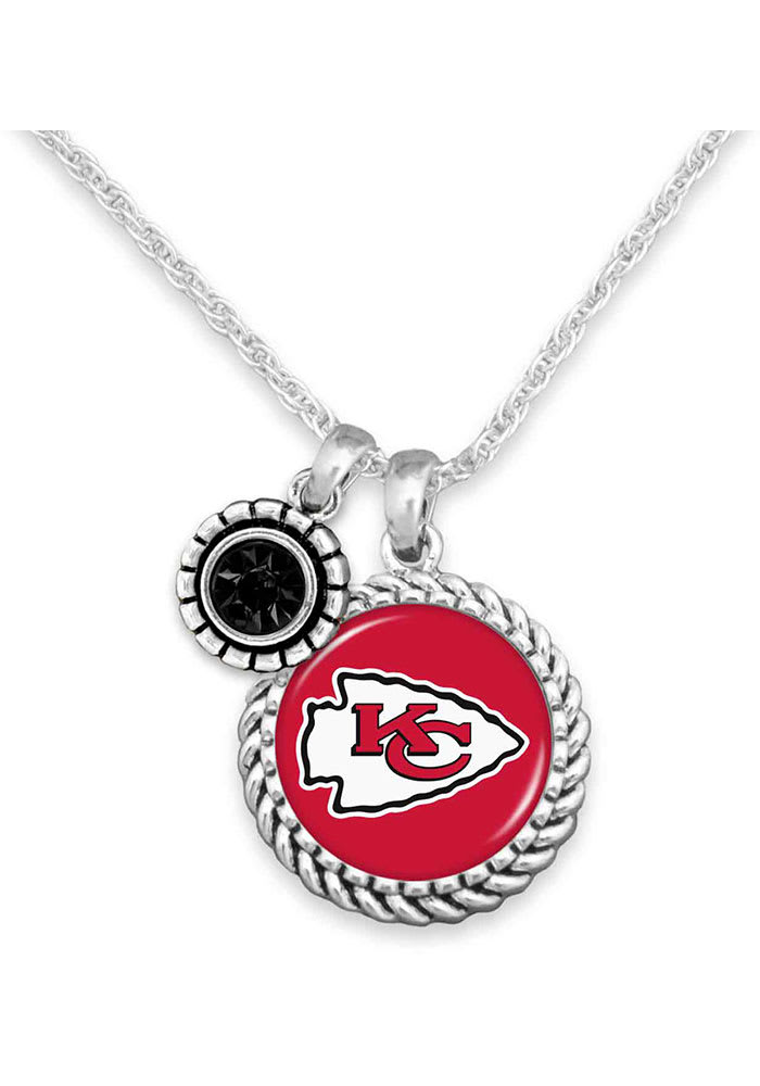 Kansas City Chiefs SILVER Olivia Womens Necklace - 92410231