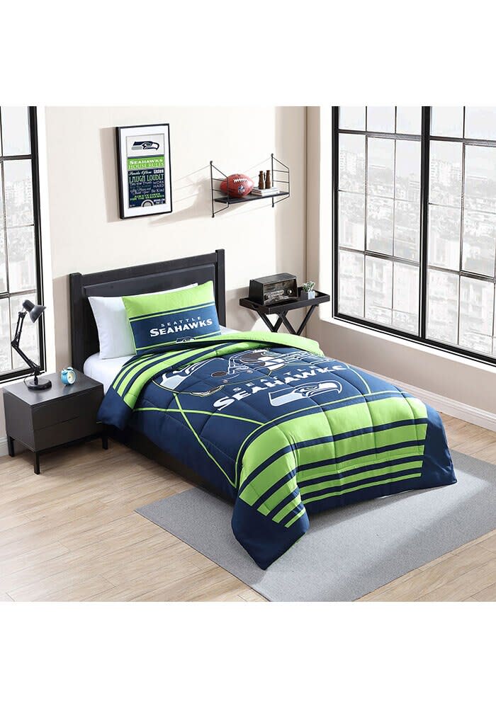 Seattle Seahawks NAVY Crosser Twin Comforter - 9270324