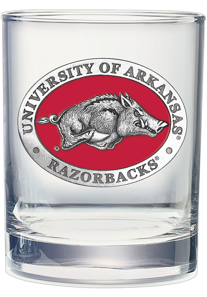 Arkansas Razorbacks Red Color Rock Glass - 9290029