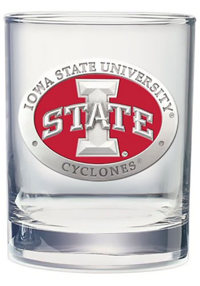 Iowa State Cyclones CARDINAL Pewter Rocks Rock Glass - 92950064