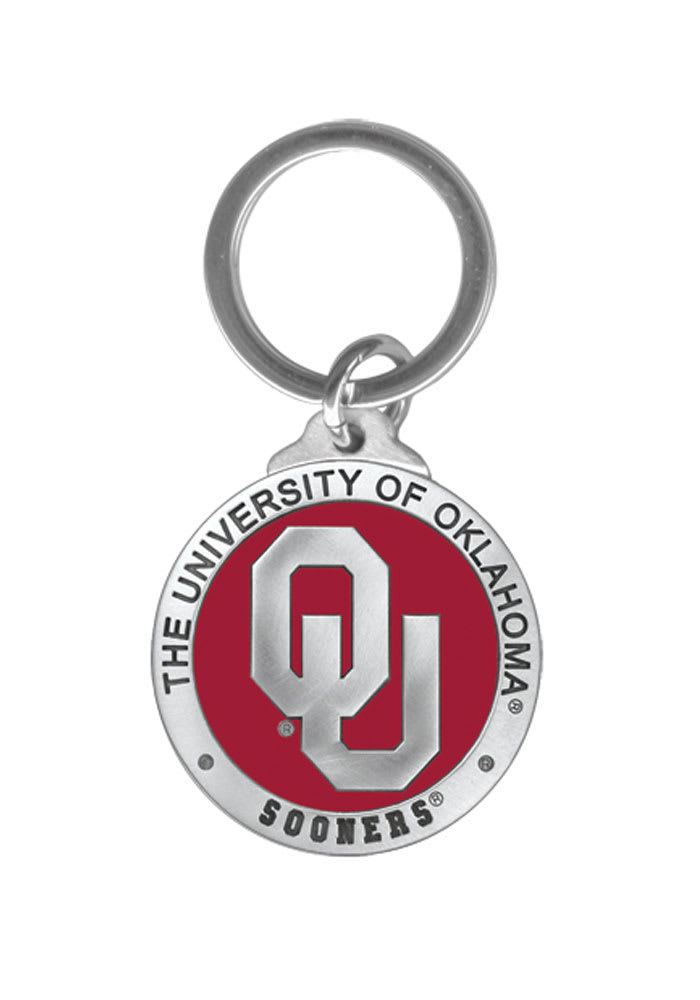 Oklahoma Sooners CRIMSON Metal Keychain - 9295208