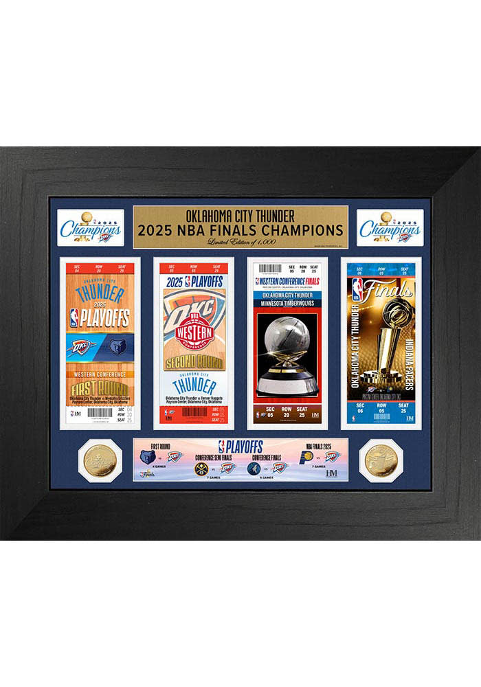 Oklahoma City Thunder BLUE 2025 NBA Finals Champions Deluxe Road to the ...
