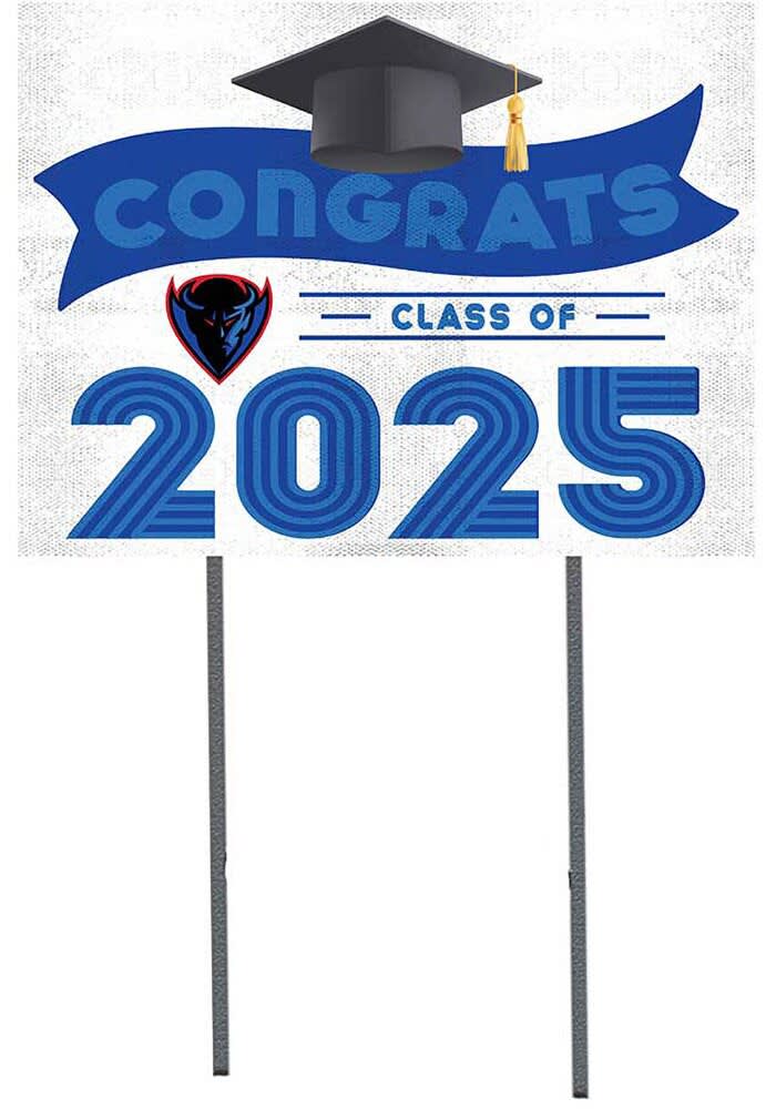 DePaul Blue Demons White Class of 2025 graduation graphic Yard Sign ...