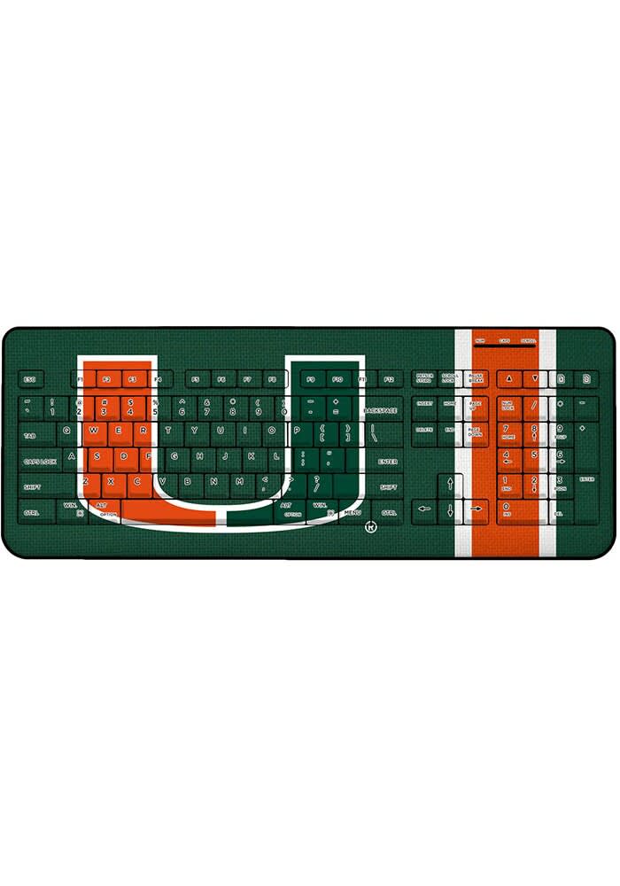 Miami Hurricanes ORANGE Stripe Wireless USB Keyboard - 9340042