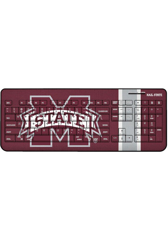 Mississippi State Bulldogs Red Stripe Wireless USB Keyboard - 9340045