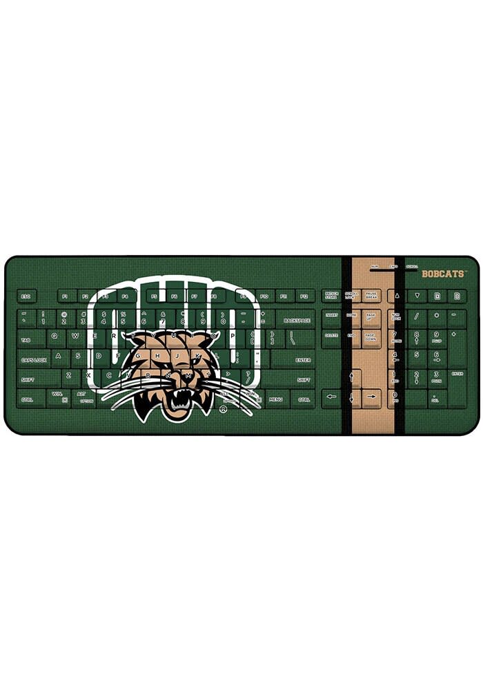 Ohio Bobcats GREEN Stripe Wireless USB Keyboard - 9340050