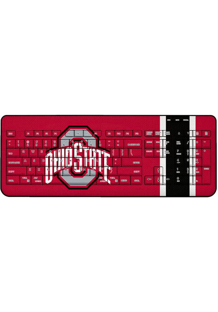 Ohio State Buckeyes Red Stripe Wireless USB Keyboard - 9340051